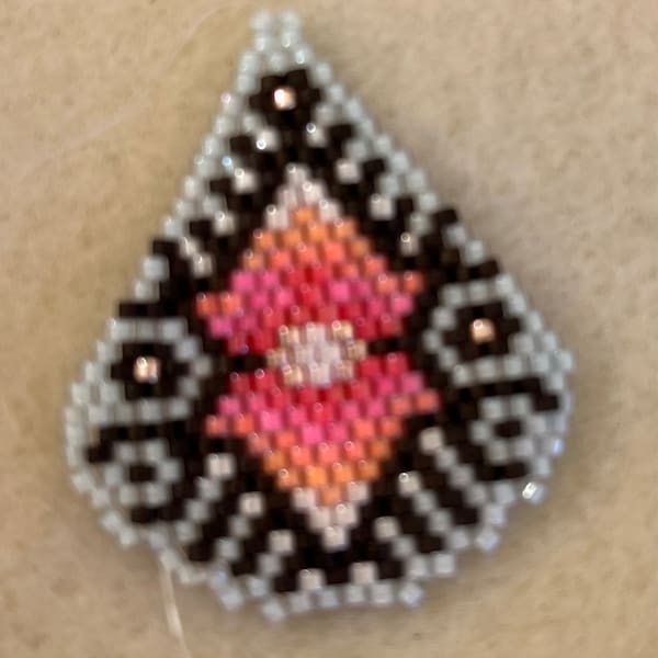 Teardrop Beaded Earrings Pattern, Beading Pattern, Seed Bead Pattern ...