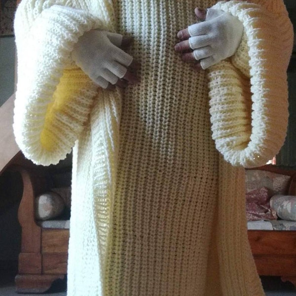Knit Loopy Merino Wool Long Sweater, Chunky Knit Thick Pullover ...