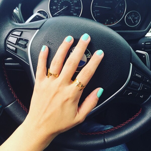 Milf MATURE Ring, Stackable Sterling Silver Word Ring, Gold Dipped MILF ...