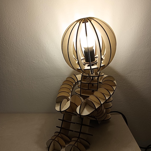 Sitting Human Figure Lamp Shade: Laser Cut Files DXF, SVG - Etsy
