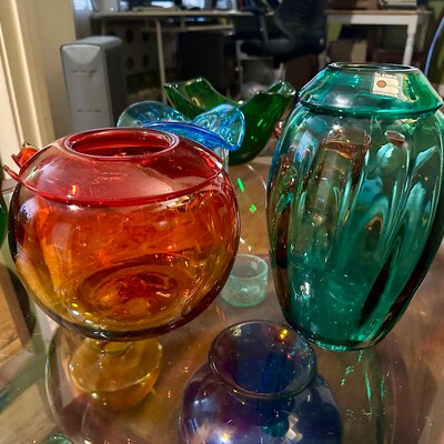 Vintage Libbey Glassware Cobalt Blue Cylinder Glass Bud Vases, Set of 4 ...