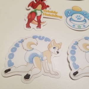Poofy Diaper Puppy Sticker CLEAR Transparent Babyfur AB/DL - Etsy