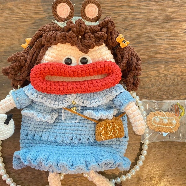 Nanalulu Handmade Crochet Sausage Lips Mobile Phone Baggrandma Grace ...