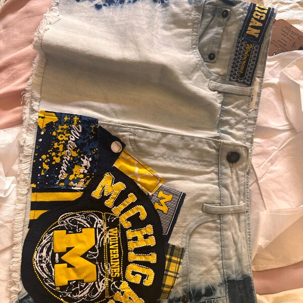 Ole Miss University of Mississippi Rebels Custom Patch Denim Skirt ...