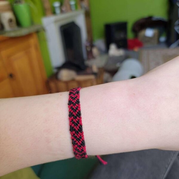 Handmade Personalised/custom Embroidery Bracelet | 12 Hearts Design ...