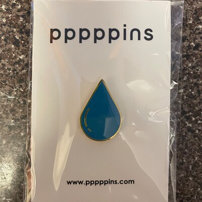 Water Drop Enamel Pin - Etsy