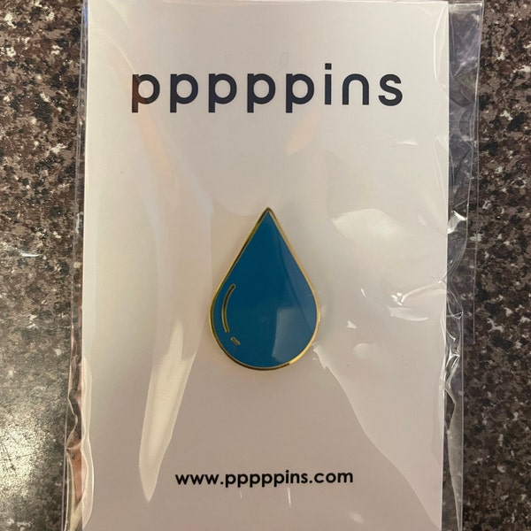 Water Drop Enamel Pin - Etsy