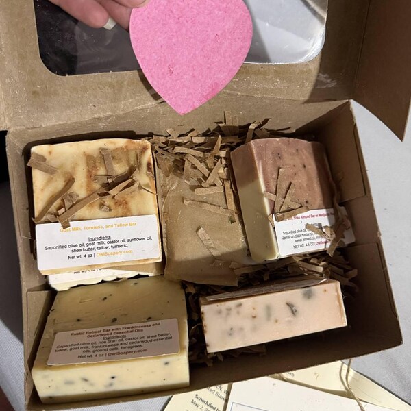 Handmade Natural Soap 6-bar Gift Box - Etsy