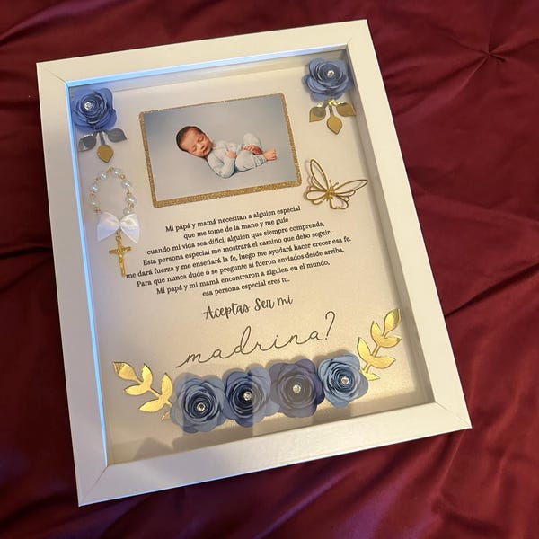 Godparent Proposal Shadow Box, Godparent Proposal, Godparents, Shadow ...