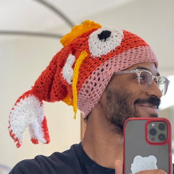 Crochet Magikarp Hat Pattern - Pokemon Go Replica and Slouchy Pattern ...
