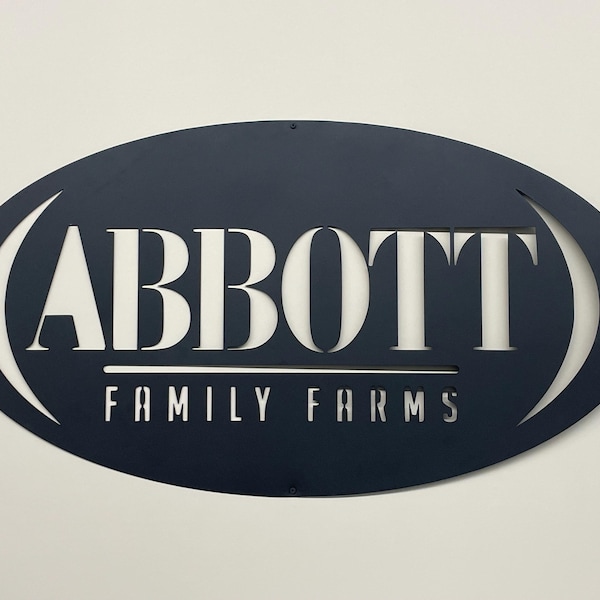 Custom Logo Sign | Personalized Metal Wall Sign | Custom Steel Decor ...