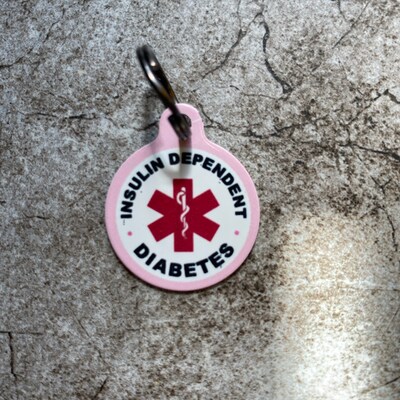 Medical ID Tag Insulin Dependent Diabetes Medical Alert - Etsy