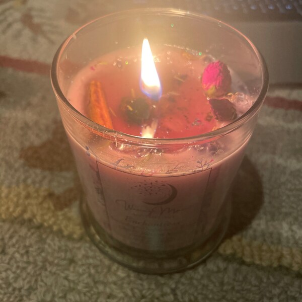 Divine Feminine Candle: Enchantress Ritual Candle With Carnelian & Rose ...