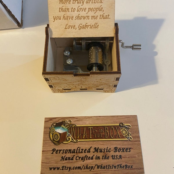 Artistic Music Box, "you Are My Sunshine", Laser Engraved Wood Hand ...