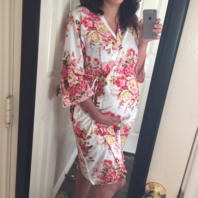 New string Robe Gray Knee Length Maternity Hospital Gown - Etsy