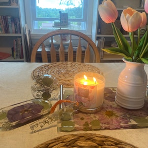 3D Resin Rectangle and Square Blocks Wedding Floral Preservation Bridal ...