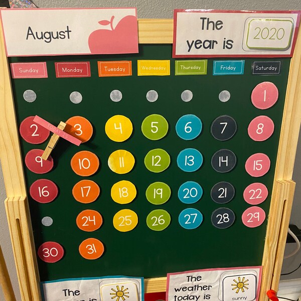 Circle Time Calendar Board Kit: Homeschool & Preschool (digital ...