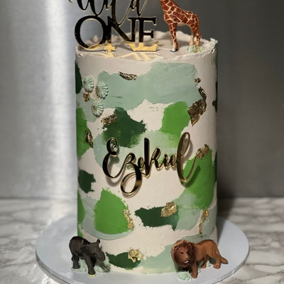 Wild One Cake Topper and Name Charm Personalised Various Sizes ...