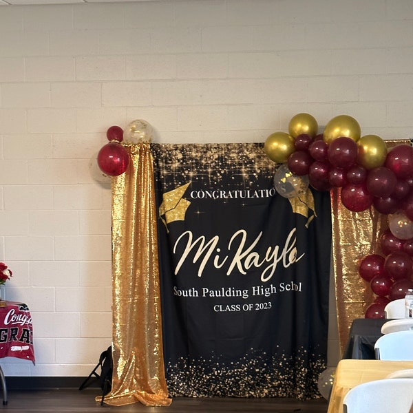 Pink Graduation Decorations, Graduation Backdrop 2023, Graduation Photo ...