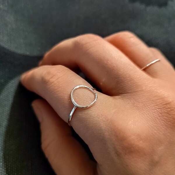 Karma Circle Ring in Sterling Silver - Etsy UK