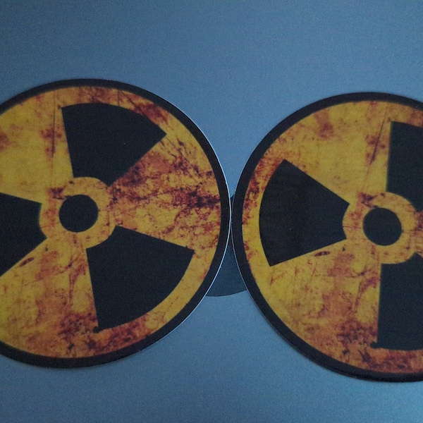 Radioactive Nuclear Radiation Rustic Symbol Sticker Laptop Bumper Decal ...
