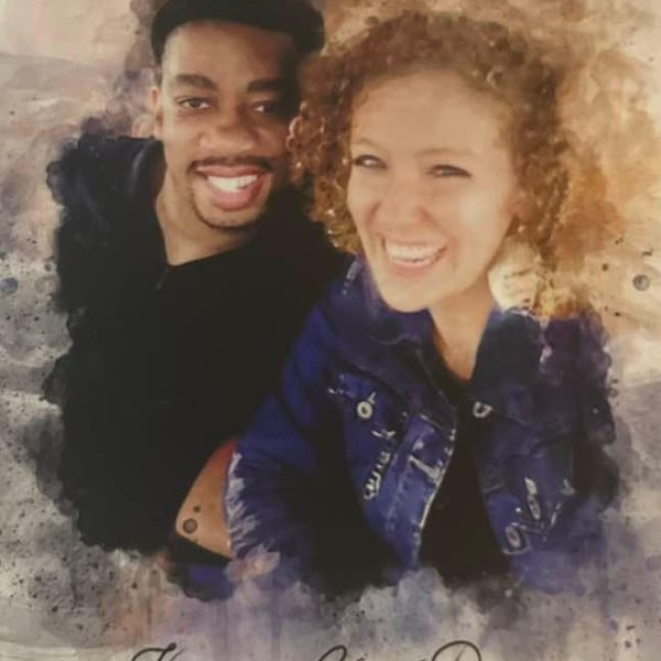 Mothers Day Gift Personalized Watercolor Portrait, Mom Gift, Family ...