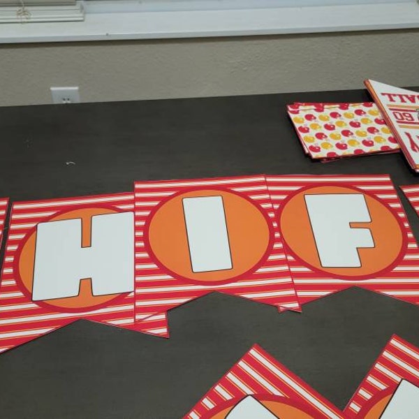 Apple Party Bunting Banner Digital Download Printable - Etsy