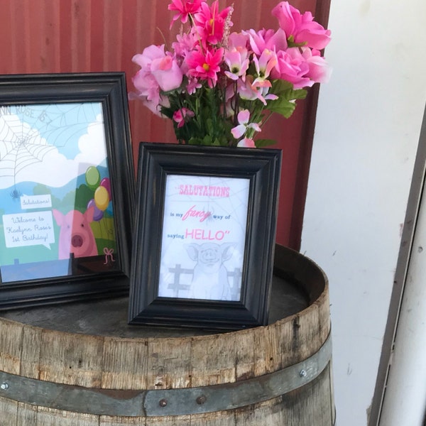 Charlotte's Web - Welcome Sign - Kid Birthday Party, Some Pig, Terrific ...