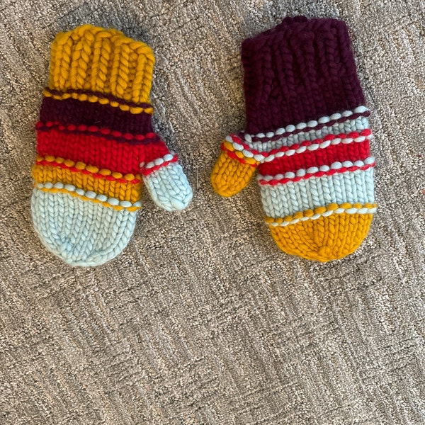 Zero to Hero Mitts | Digital Download | Knit Mittens Pattern | Chunky ...