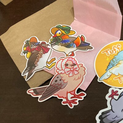 Mandarin Duck Couple Eco Stickers - Etsy