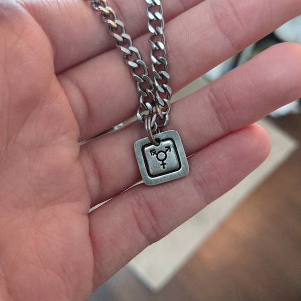 Exclusive Transgender Pendant, Transgender Charm, 19mm (.75 Inch) Disc ...