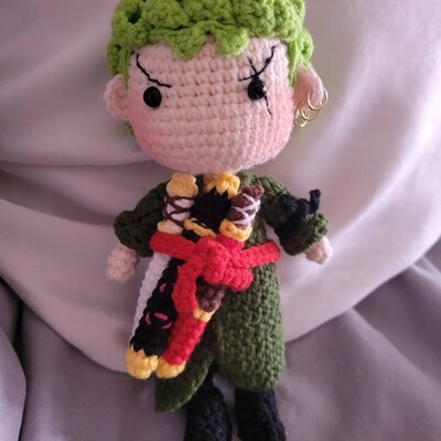 Amigurumi Zoro, Crochet Zoro, Crochet Toy, Handmade Gift, Gift for Kids ...