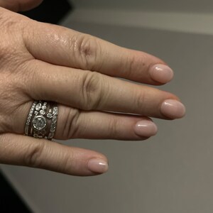 Sterling Silver Monogram Stackable Ring, Sterling Silver Stackable ...