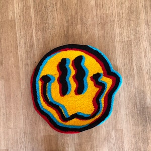 Tufted Custom Rug Trippy Face Rug Skull Rug Home Decor - Etsy