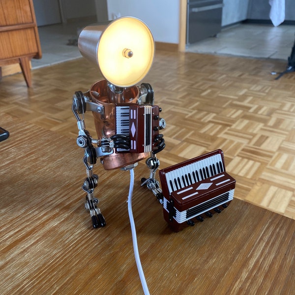 Cello Player Table Lampsteampunk Robot Lampcello Player Giftgift for ...