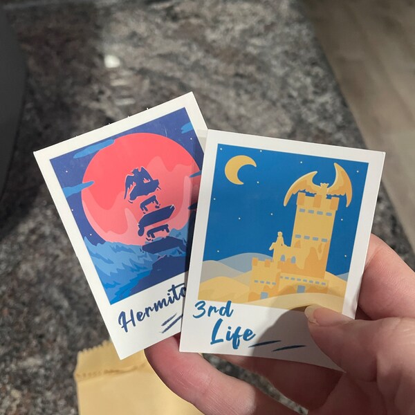 3rd Life Desert Duo (scar & Grian) Polaroid Location Vinyl Stickers - Etsy