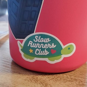 Slow Runners Club Vinyl Sticker Cute Tortoise Sticker - Etsy