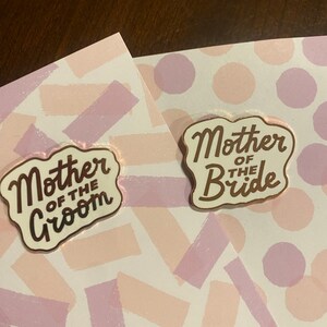 Mother of the Bride Enamel Pin Wedding Pin Hen Party Badge Bachelorette ...