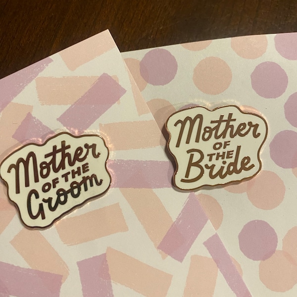 Mother of the Bride Enamel Pin - Wedding Pin - Hen Party Badge ...