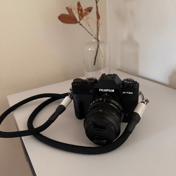 Black Camera Neck Strap With Optech Qd Mini Loop Attachments - Etsy