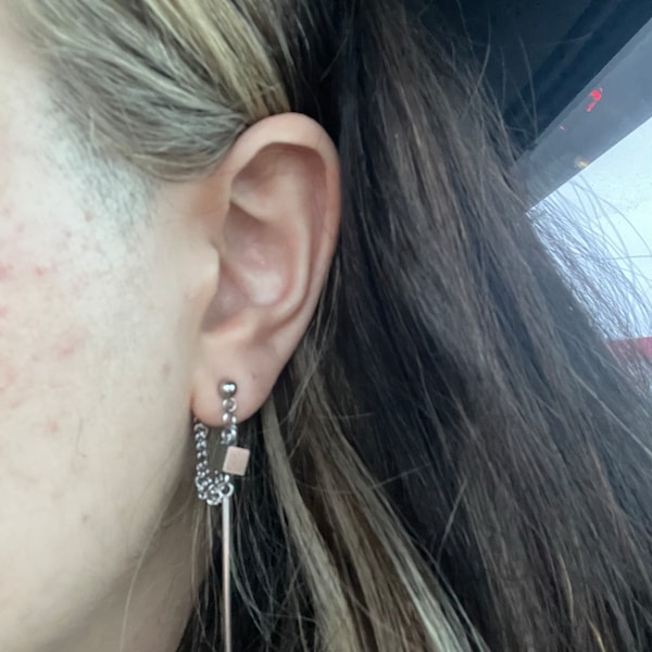Geometric Dangle Earrings - Urban Style Stainless Steel Jewelry - Kpop ...