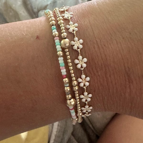 Sandy Waves: Hello Summer | 14k Gold Filled Bracelet | Tiny Beaded ...