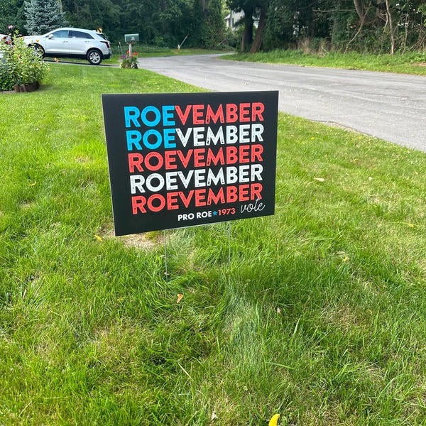 Roevember Yard Sign, Vote November Election, Pro Roe, Women's Rights ...