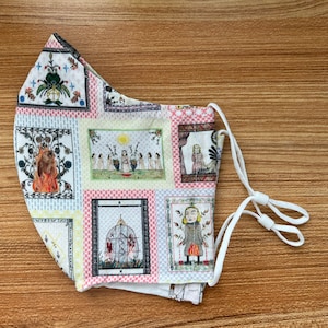Midsommar Festival Folk Art Cotton Face Mask | Etsy