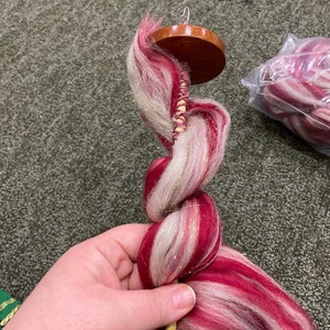 NEW TEXTURED Art Batt, Enchanted Spinning Batt, Dusty Pastel Merino ...