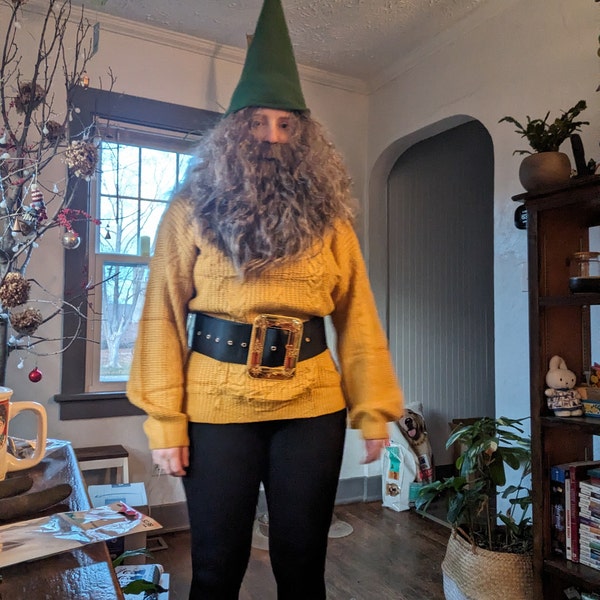 Gnome Hat Dark Green Oversized Extra Wide Bell Brim Cosplay Adult Men ...