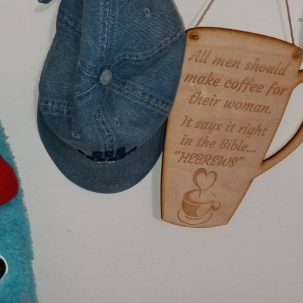 Handmade "hebrews" Coffee Wall Signs, Kitchen Sign - Etsy