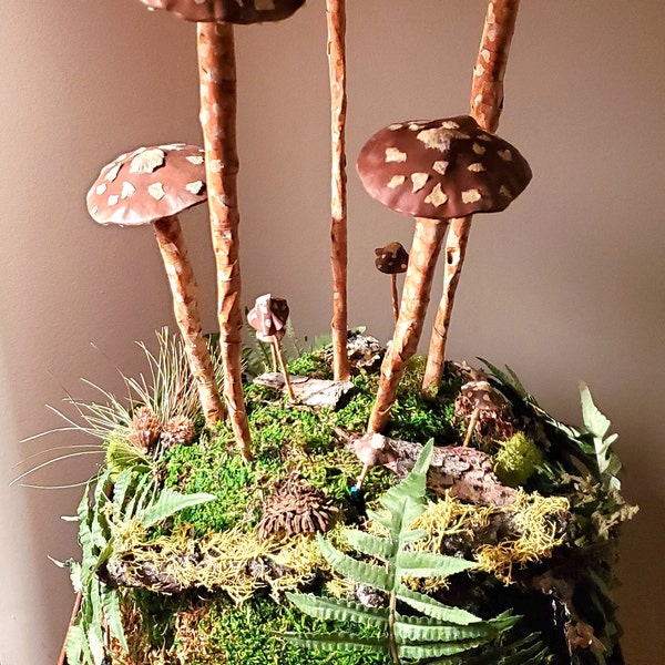 Mushroom Terrarium Psychedelic Shrooms, Plant Decor Brown Tiny ...