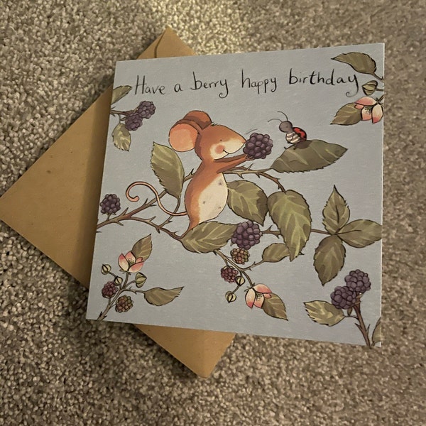 Birthday Card - Berry Birthday - Etsy