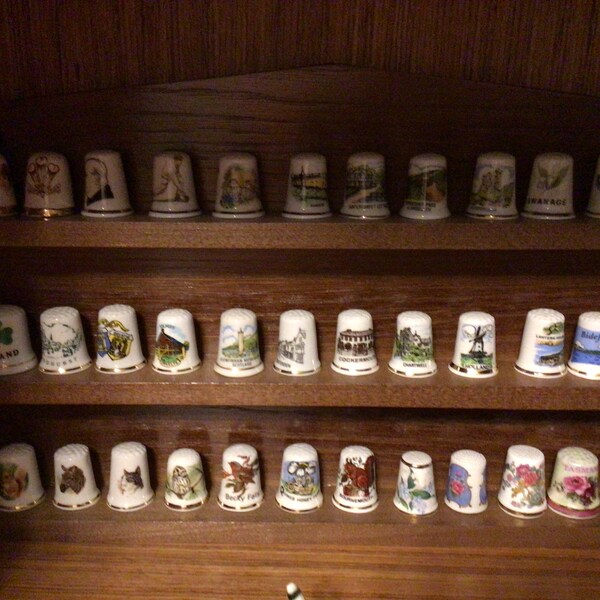 48pc Wooden Thimble Display Rack ( Mahogany Finish ) - Etsy UK